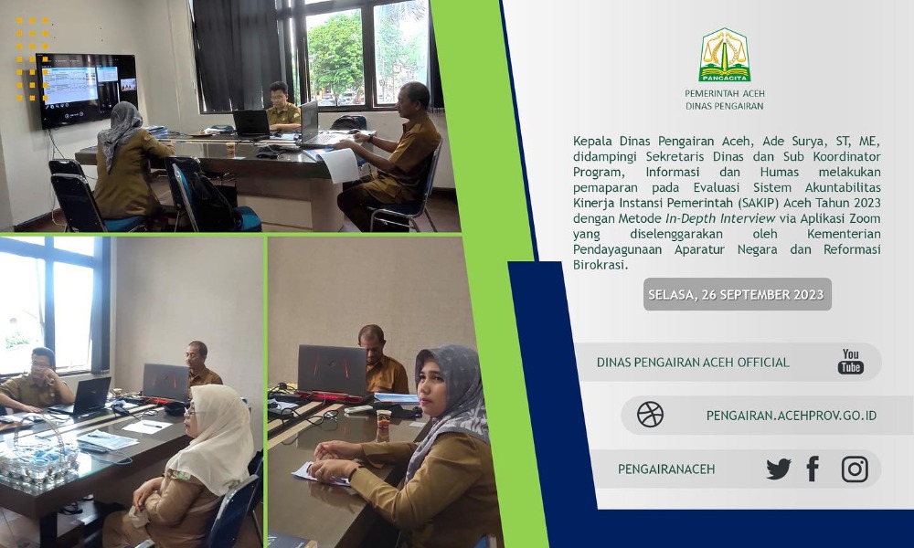 Pemaparan pada Evaluasi Sistem Akuntabilitas Kinerja Instansi Pemerintah (SAKIP) Aceh Tahun 2023 ...